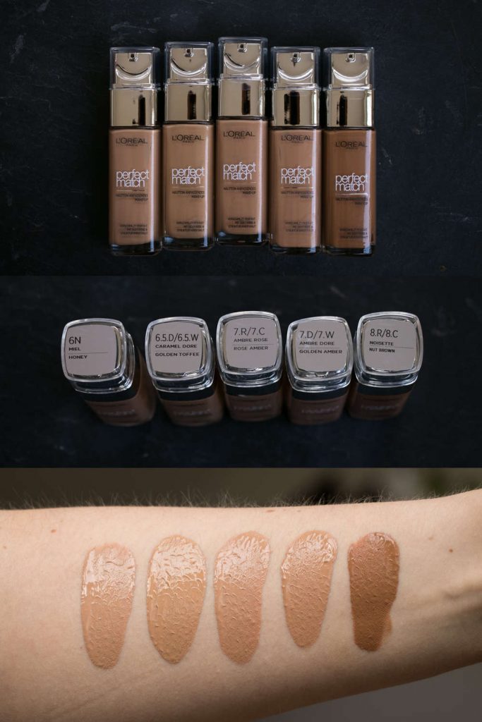 Loreal Perfect Match Foundation Swatches - Carina Teresa Beauty Blog