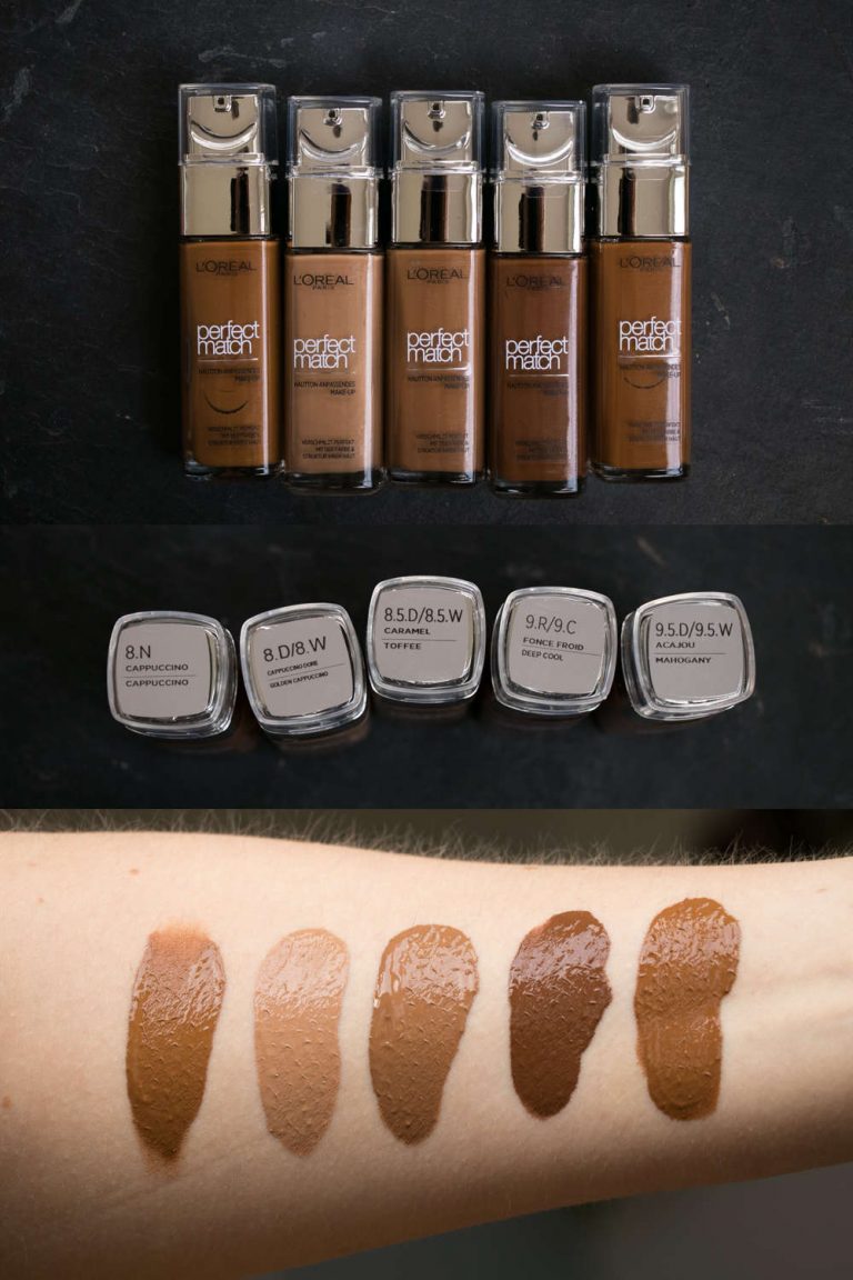 Loreal Perfect Match Foundation Swatches - Carina Teresa Beauty Blog