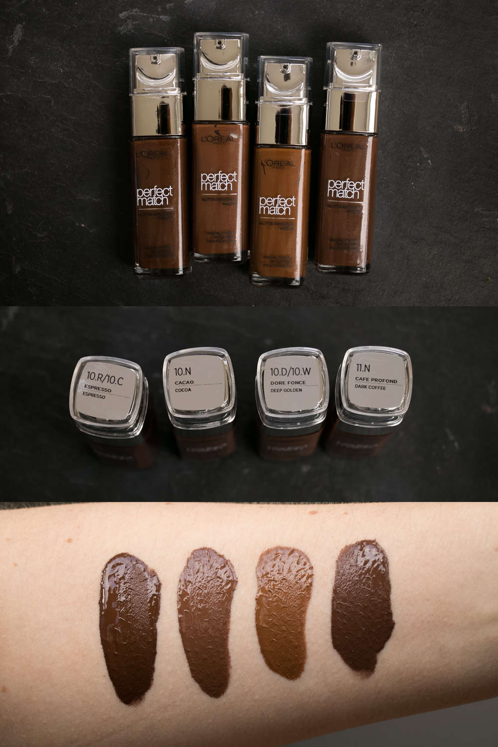 Loreal Perfect Match Foundation Swatches - Carina Teresa Beauty Blog
